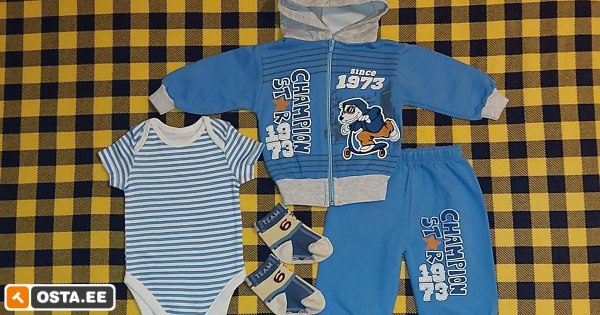 BEEBIRIIDED s.68 KAPUUTSIGA DRESSIKAS, BODY, PÜKSID, SOKID (185552572 ...