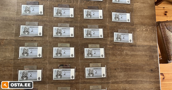 UNC Eesti kroon EEK AA seeria järjest numbrid 21tk. (222679084) - Osta.ee