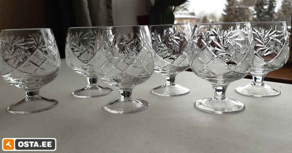 Ilusad vanad kristallist konjaki pokaalid 6TK.!!! (190891384) - Osta.ee