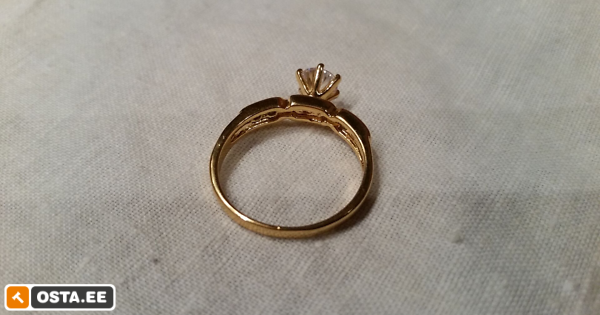 Kuldne SÕRMUS s.19 säravate KRISTALLIDEGA (182798463) - Osta.ee