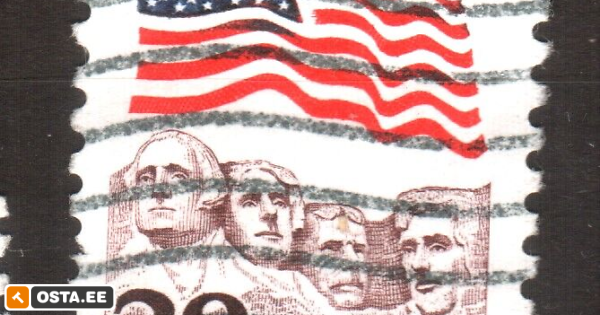 USA 1991, Mount Rushmore'i memoriaal, USA lipp, presidendid. (199118720 ...