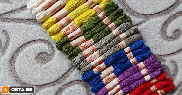 KÄSITÖÖNIIDID MULINEE 21TK. (1 tk.20 m.) 7 VÄRVI, IGAT 3 TK. (188999206 ...