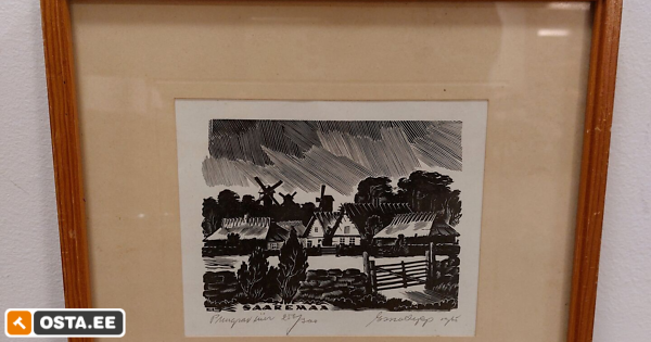 Esko Lepp gravüür "Saaremaa" (227405470) - Osta.ee