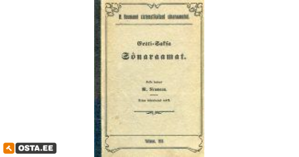 Sistematikaline eesti-saksa sõnaraamat. Estnisch-deutsches (101442266 ...