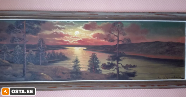 Suur ilus maal,pilt raamis signeeritud. (194985285) - Osta.ee