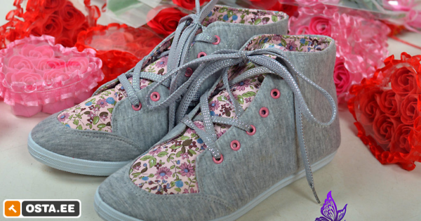 Kõrge säärega hallid tennised, ketsid (vali suurus) (82388474) - Osta.ee