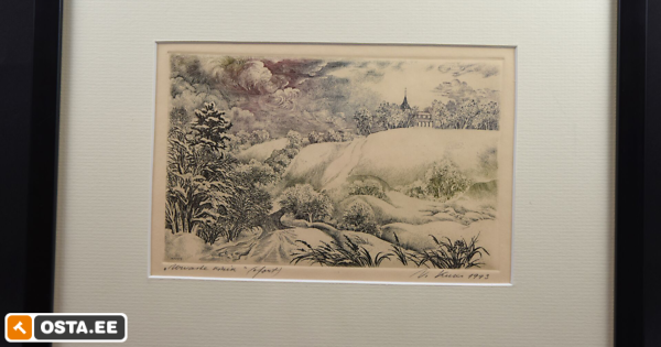 Eesti graafika: Viive Kuks "Urvaste kirik" 1993 (227533072) - Osta.ee