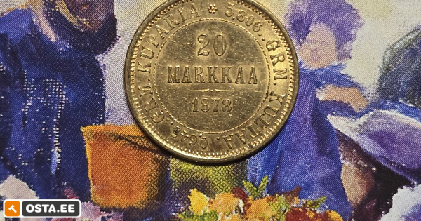 20 MARKKA FINLAND 1878 SOOME -TSAARI KULD BITKIN R (223239234) - Osta.ee