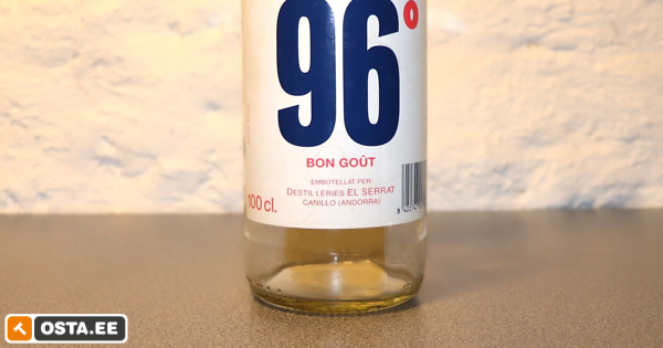 96 kraadise piirituse tühi pudel 1L (200928923) - Osta.ee