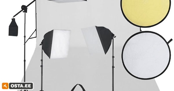Stuudio komplekt: valge taust, 3 päevavalguslampi (139054797) - Osta.ee