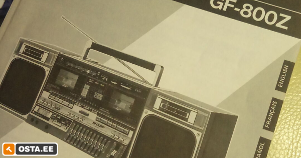 Sharp gf-800z manual, kasutusjuhend,pass (140674786) - Osta.ee