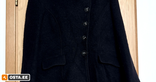 Must 85% villane lühem mantel. Suurus 20 ehk XXL. (222678025) - Osta.ee