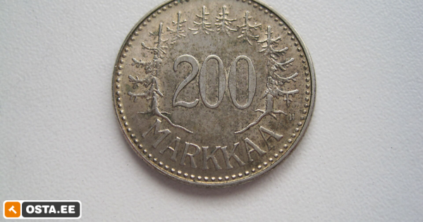 SOOME 200 MARKKAA 1957 HÕBE (208537159) - Osta.ee